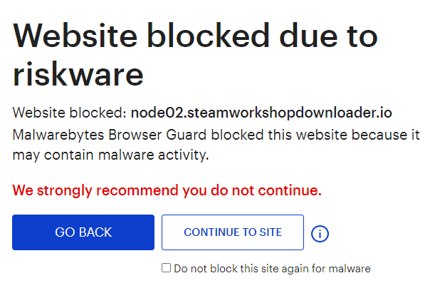 steamworkshopdownloader.io - ThreatDown by Malwarebytes
