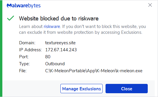textureeyes.site - ThreatDown by Malwarebytes